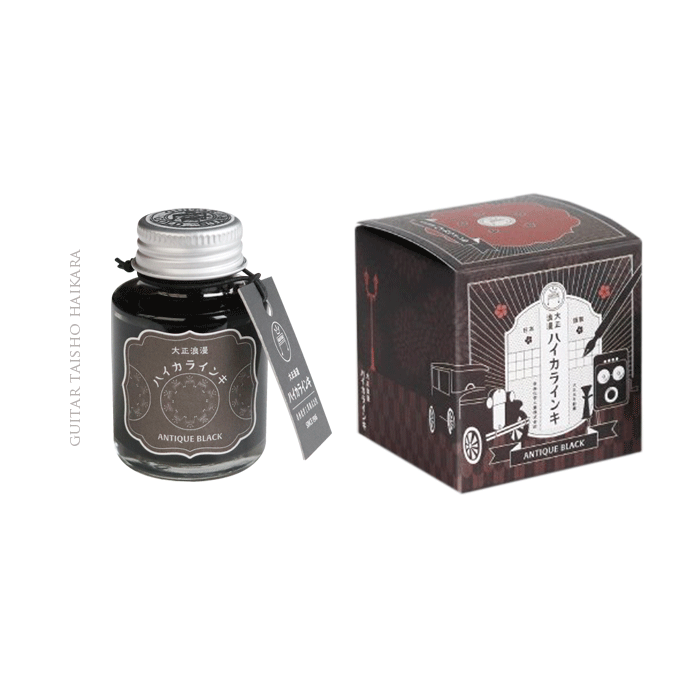 Antique Black Teranishi Guitar Taisho Roman Haikara Ink * Teranishi ...