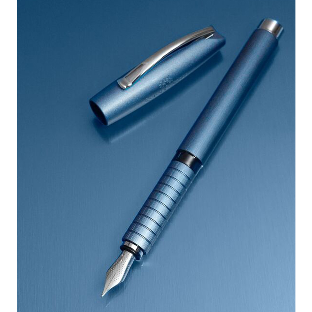 Essentio Aluminium Blue Fountain Pen * Faber Castell - Faber-Castell ...