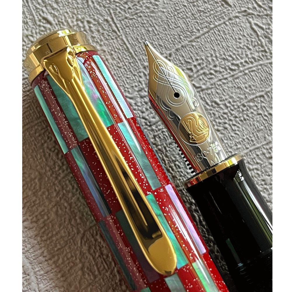 Souverän M1000 Raden Red Infinity limited edition * Pelikan Maki-e