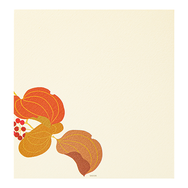 13.1 Autumn Smilax Rhizome letter pad * Midori