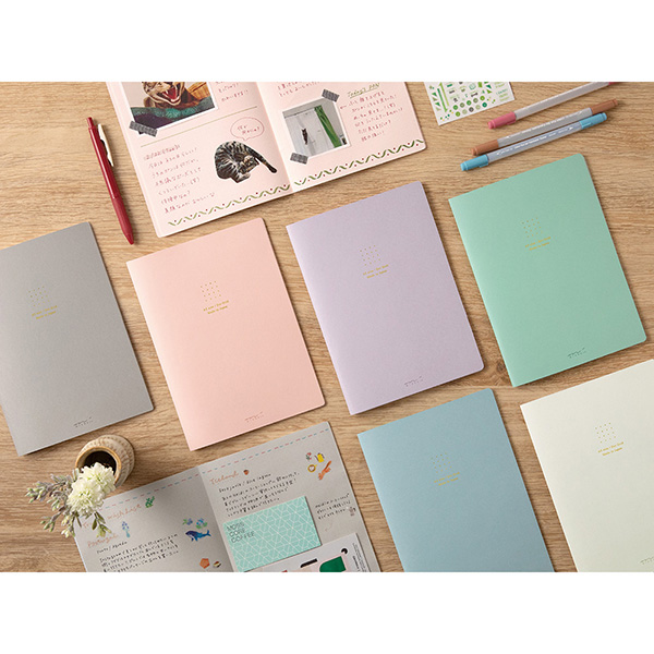 white, Midori Notebook Color Dot * Midori