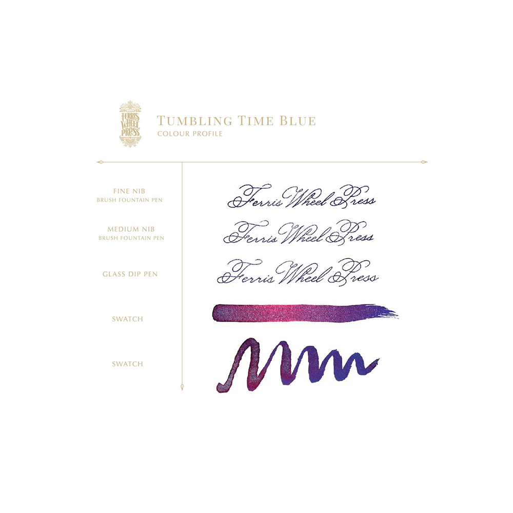 Tumbling Time Blue, ink 20ml, Ferritales * Ferris Wheel Press - Ferris ...